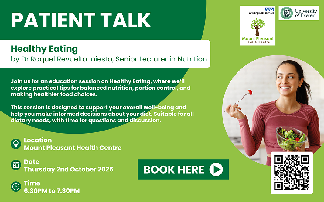 Healthy Eating (October 2025) Pop up | Mount Pleasant Health Centre
